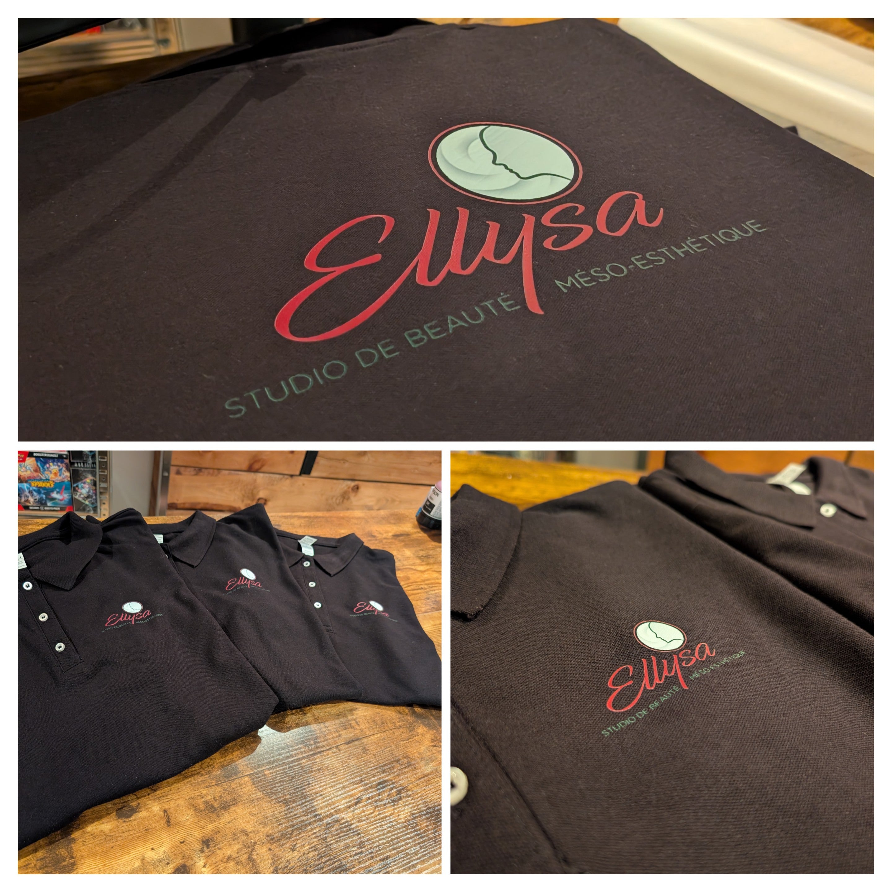 Polo avec logo au coeur et au dos! Merci à Studio Ellysa pour la confi ...